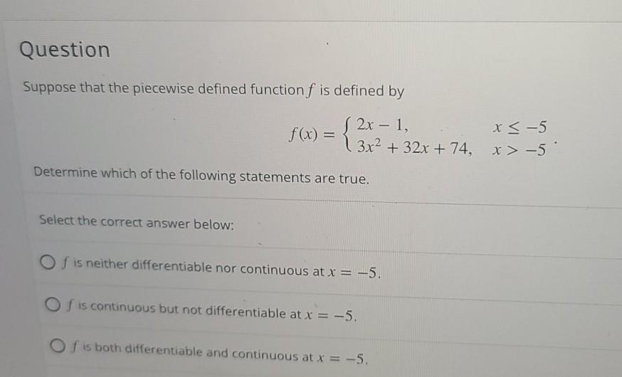 Solved Question Given f(x) = -2x2 + 4x + 13, find f'(-4) | Chegg.com