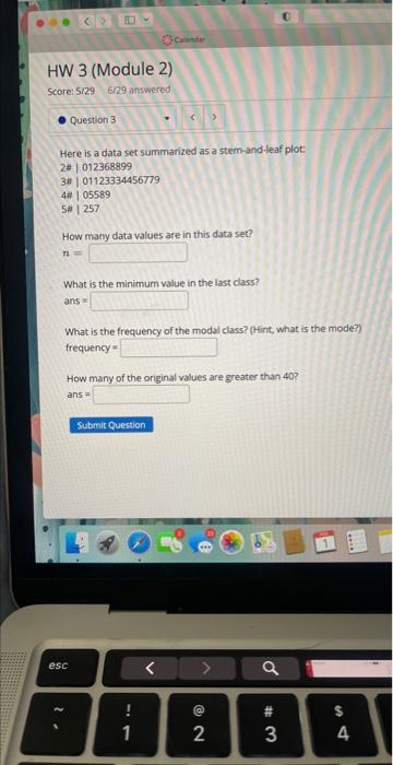 [Solved]: Here is a data set summarized as a stem-and-leaf
