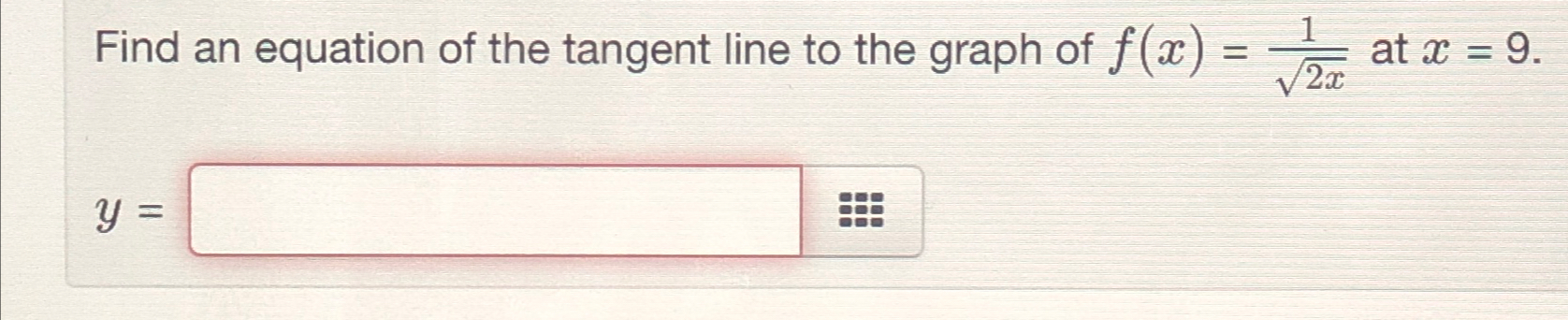 Solved Find an equation of the tangent line to the graph of | Chegg.com