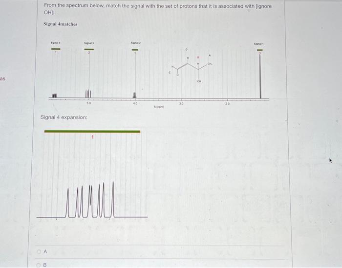 Solved Choose the correct splitting pattern of the protons | Chegg.com