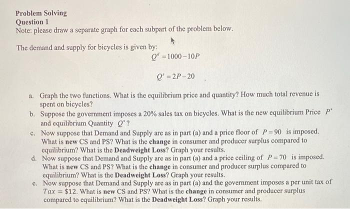 Solved Problem Solving Question 1 Note: please draw a | Chegg.com