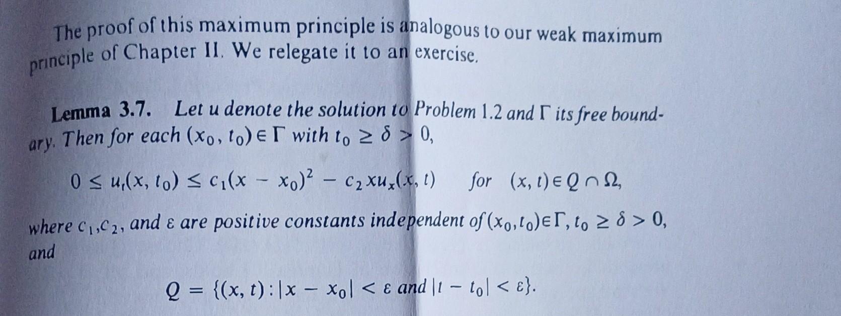 The proof of this maximum principle is analogous to | Chegg.com