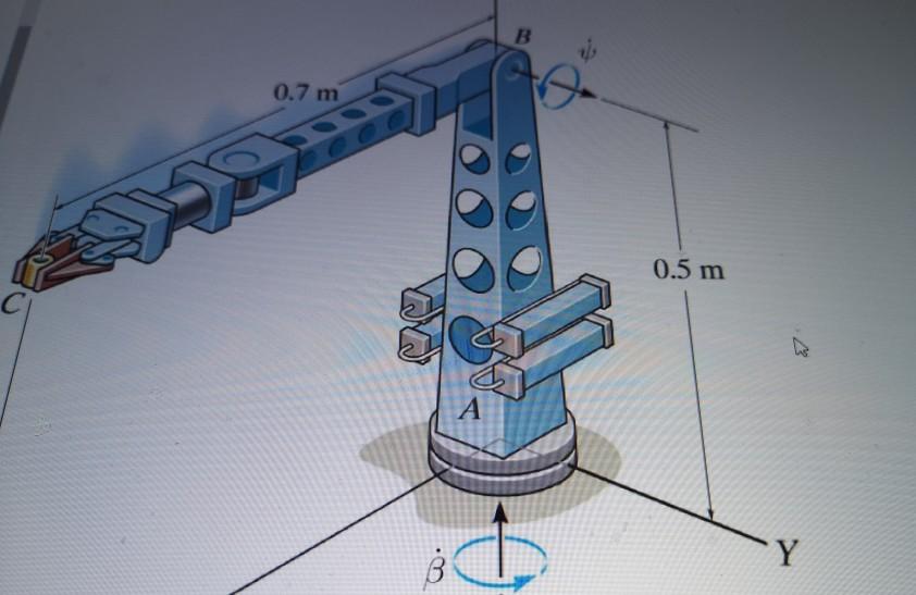 Solved The proximal segment of the robot arm rotates about a | Chegg.com