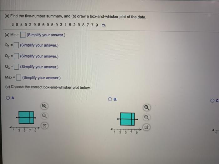 Solved (a) Find the five-number summary, and (b) draw a | Chegg.com