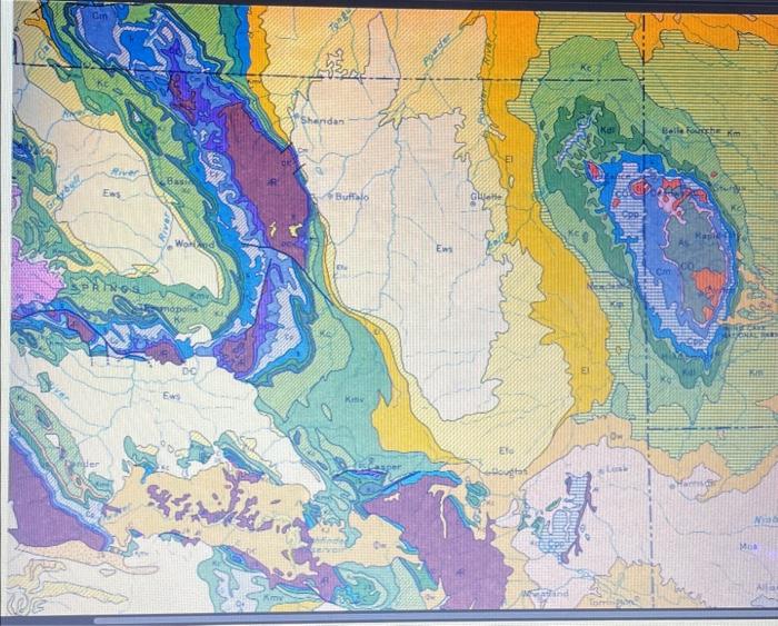 Complete the geologic maps, geologic cross sections | Chegg.com
