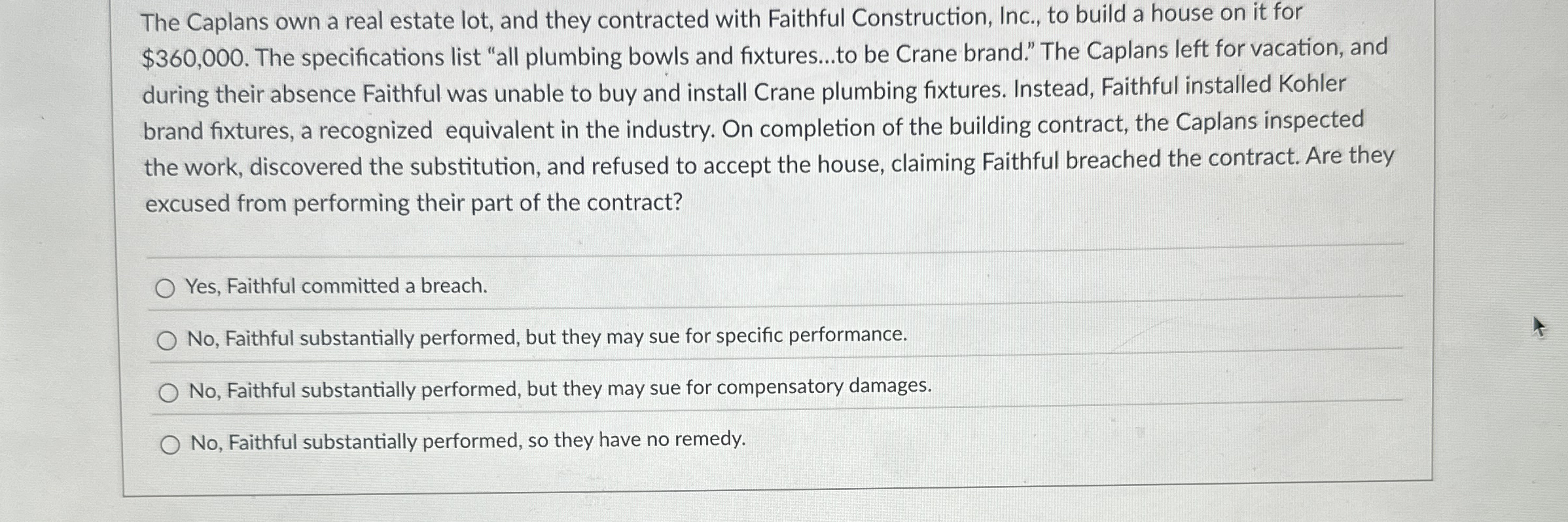 Solved The Caplans own a real estate lot, and they | Chegg.com