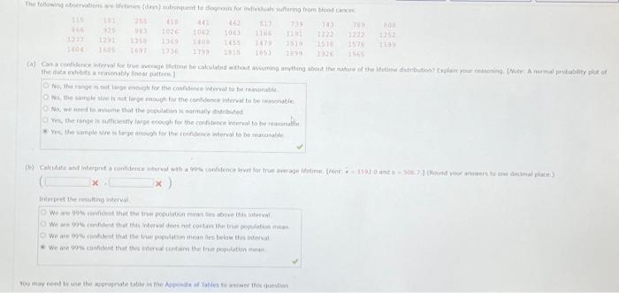 Solved The following observations are lifetimes (days) | Chegg.com