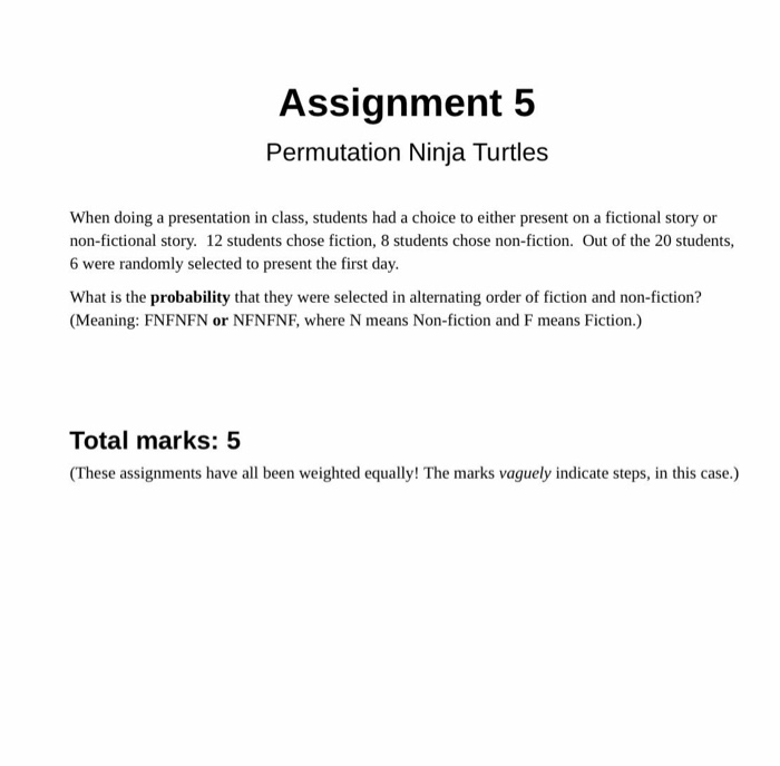 Solved Assignment 5 Permutation Ninja Turtles When doing a | Chegg.com