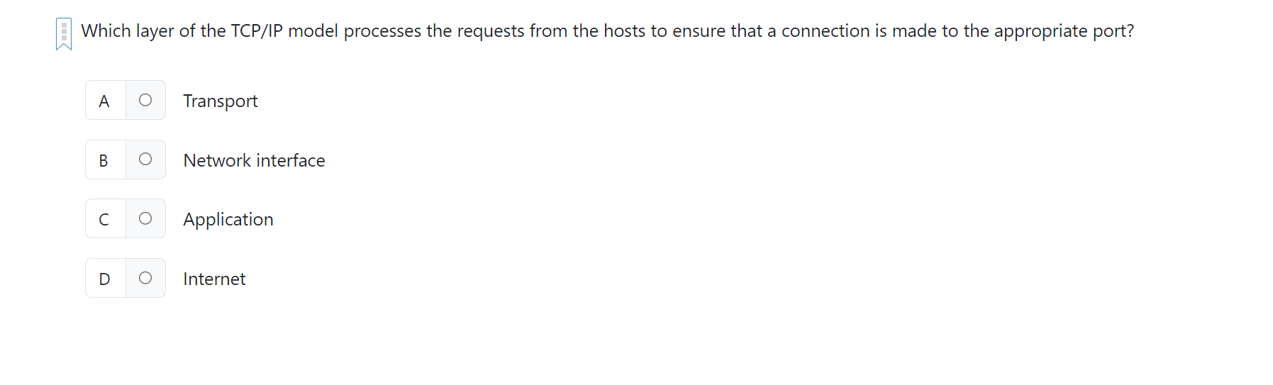 Solved Which layer of the TCP/IP model processes the | Chegg.com
