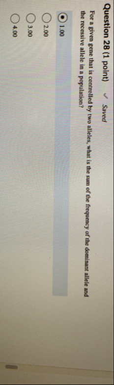 Solved Question 28 (1 ﻿point)SavedFor a given gene that is | Chegg.com