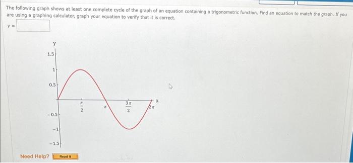 Solved The following graph shows at least one complete cycle | Chegg.com