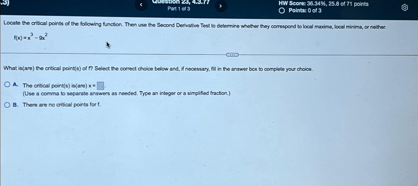 Solved Part 1 ﻿of 3HW Score: 36.34%,25.8 ﻿of 71 | Chegg.com