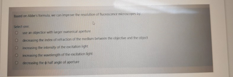 Solved Based on Abbe's formula, we can improve the | Chegg.com