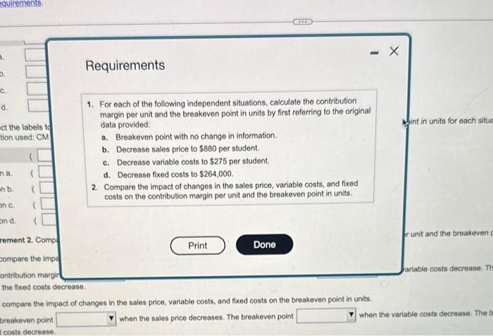 Solved Requirement 1. For each of the folowing independent | Chegg.com
