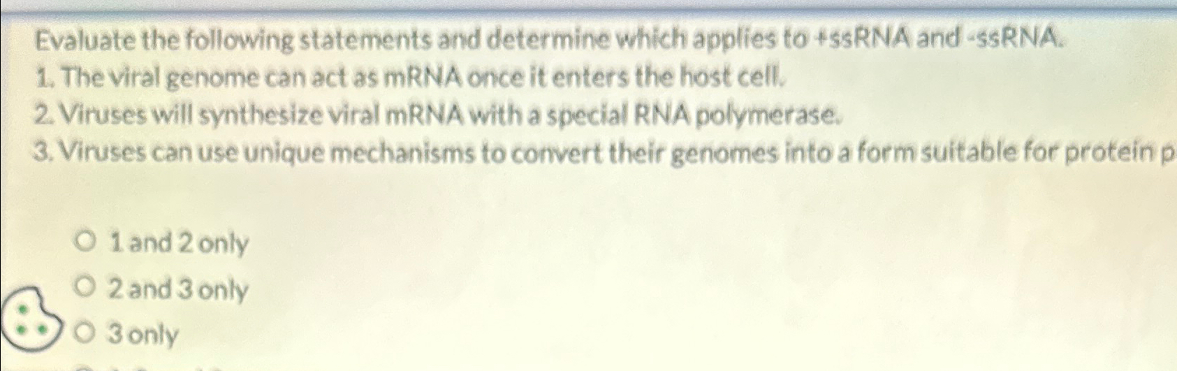 Solved Evaluate the following statements and determine which | Chegg.com