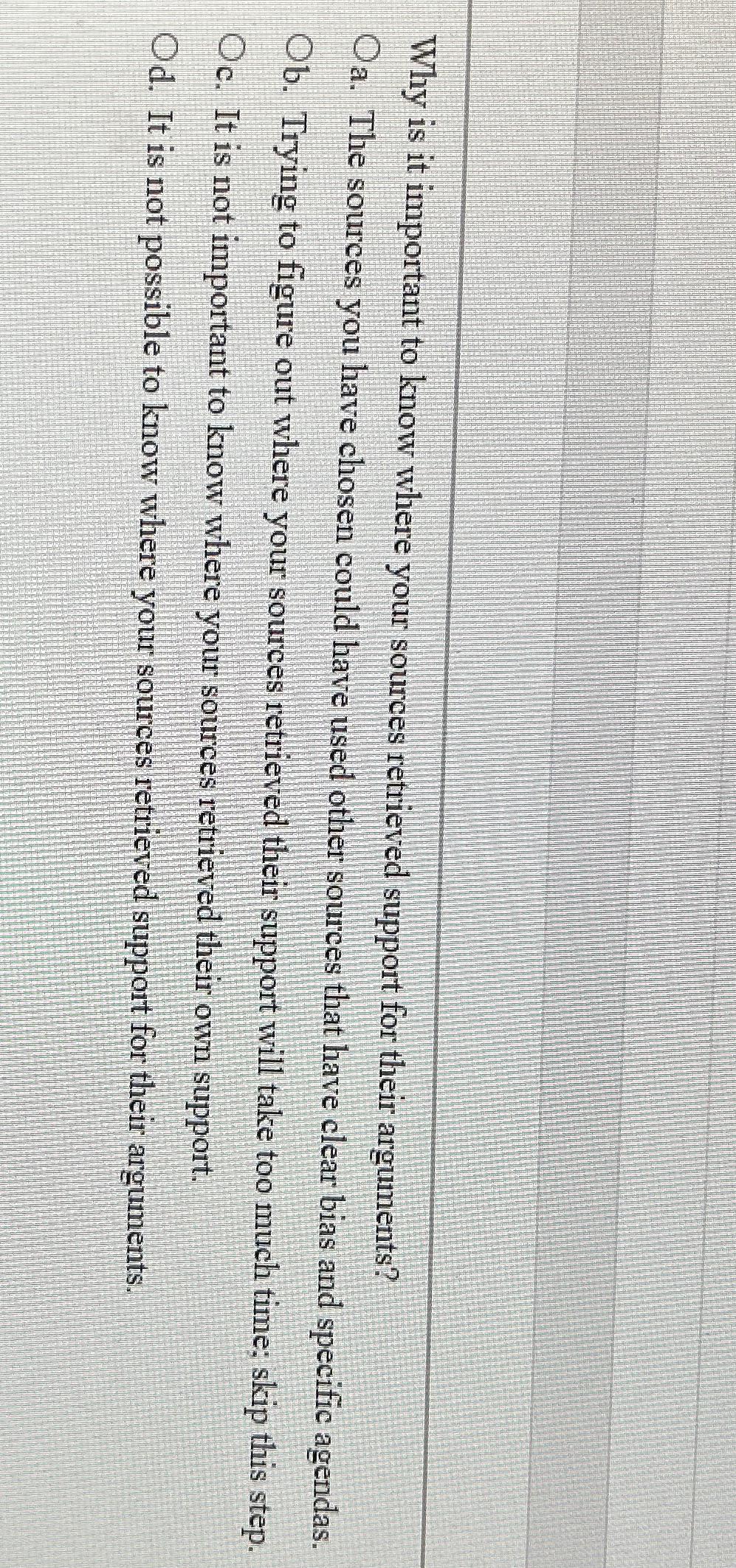 Solved Why is it important to know where your sources | Chegg.com