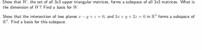 Solved Show That W, The Set Of All 3x3 Upper Triangular 