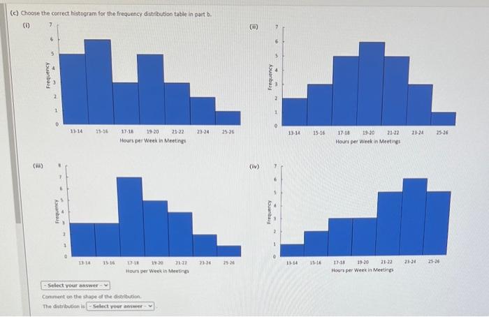 DATA Leavt anowet ef time these (c) Choose the | Chegg.com