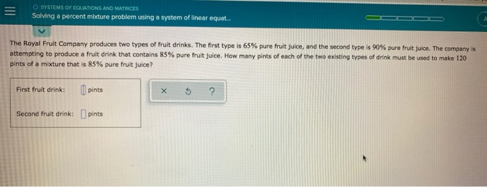 Solved = OSYSTEMS OF EQUATIONS AND MATRICES Solving a | Chegg.com