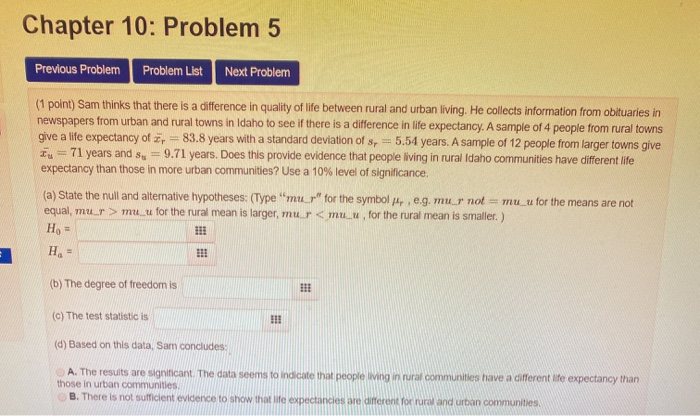 Solved Chapter 10 Problem 5 Previous Problem Problem List 6046