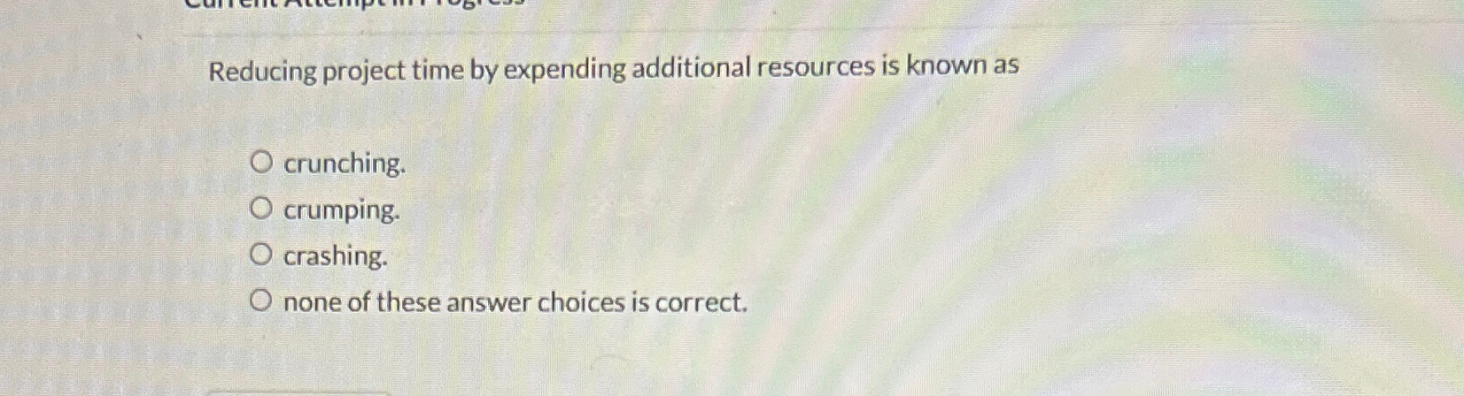 Solved Reducing project time by expending additional | Chegg.com