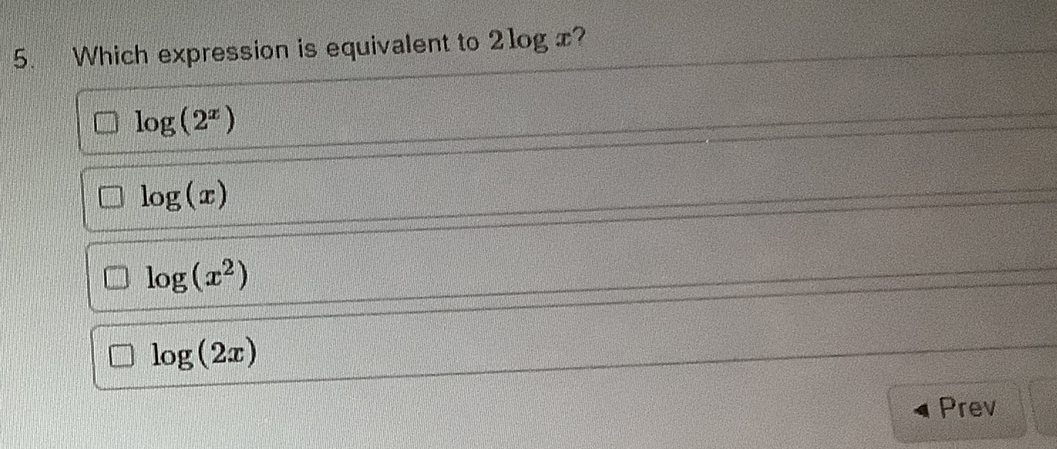 Solved Which expression is equivalent to | Chegg.com