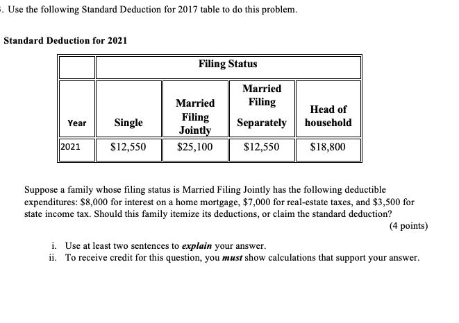Solved Suppose a family whose filing status is Married | Chegg.com