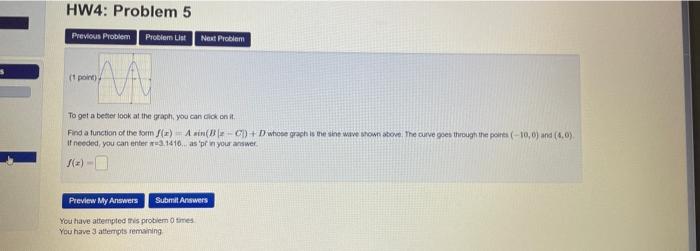 Solved HW4: Problem 5 Previous Problem Problems Next Problem | Chegg.com