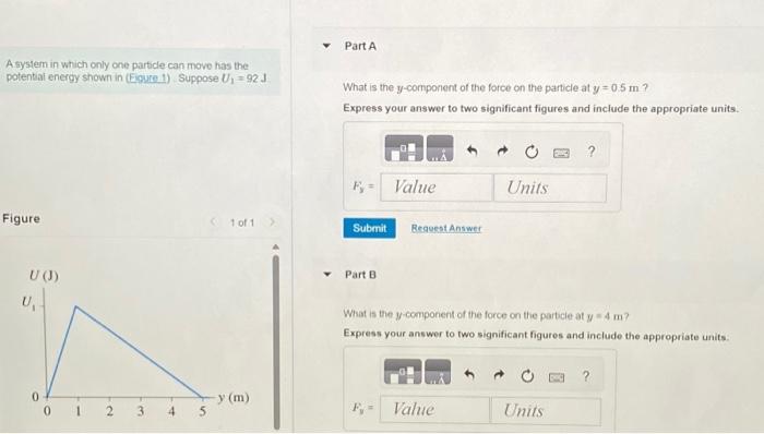 Solved A system in which only one particle can move has the | Chegg.com