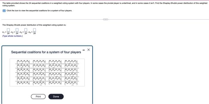 Solved voting sysitem. Cick the icon to view the sequential | Chegg.com