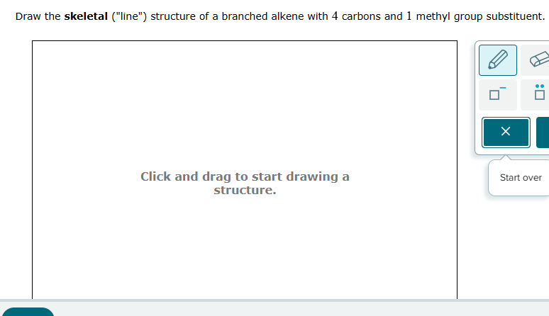 Solved Draw the skeletal ("line") ﻿structure of a branched | Chegg.com
