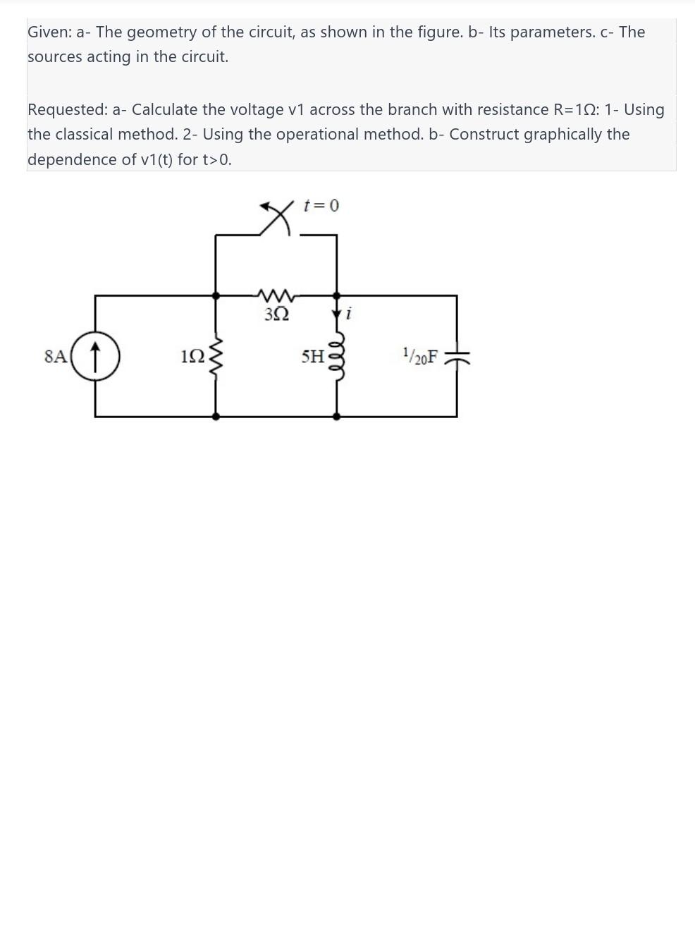 Solved Given: a- The geometry of the circuit, as shown in | Chegg.com