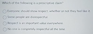 Solved Which of the following is a prescriptive | Chegg.com