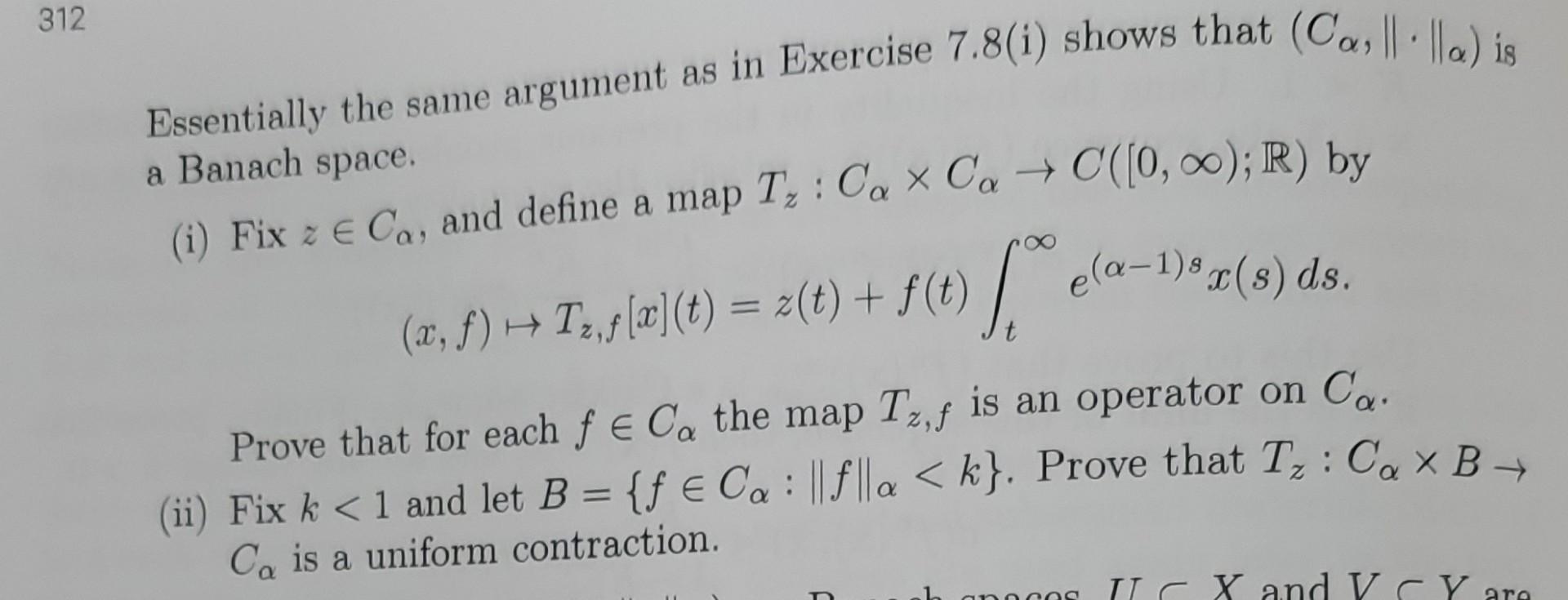 Solved 7.10. For α∈R, define the weighted norm on C([0,∞);R) | Chegg.com