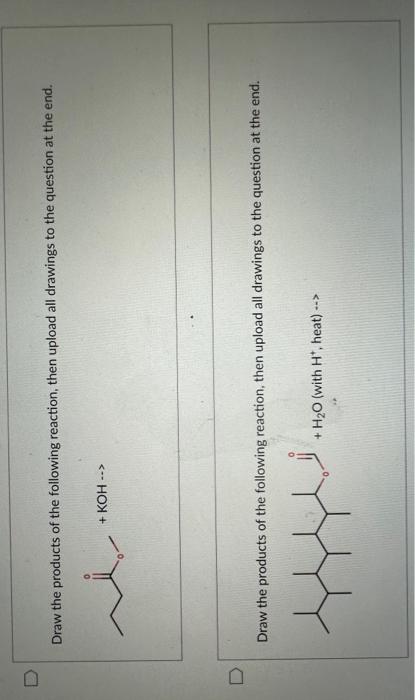 Solved Draw the products of the following reaction, then | Chegg.com