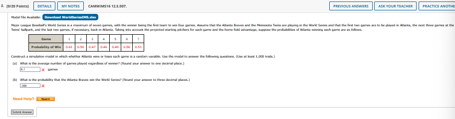 Solved [0/20 ﻿Points]CAMMIMS16 12.E.007.Moded File | Chegg.com