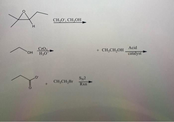 Solved CHAO", CHỊOH H + Cro H20 CH3CH OH OH Acid catalyst | Chegg.com