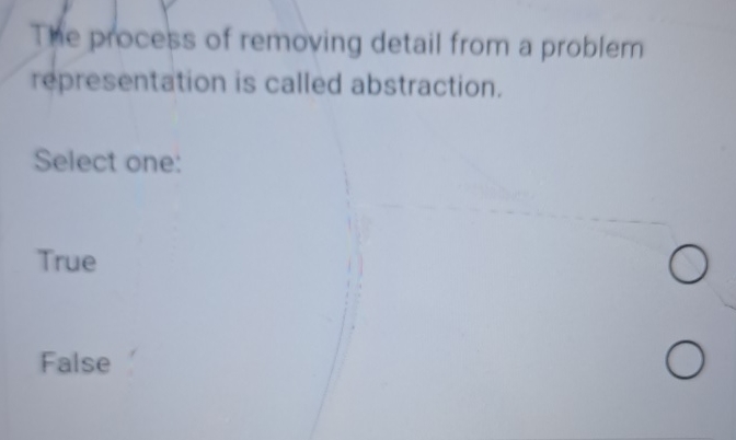 Solved The process of removing detail from a problem | Chegg.com
