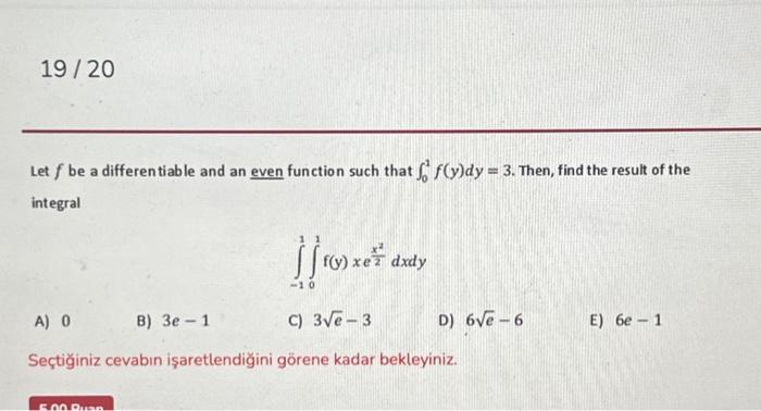 Solved Let f be a differentiable and an even function such | Chegg.com