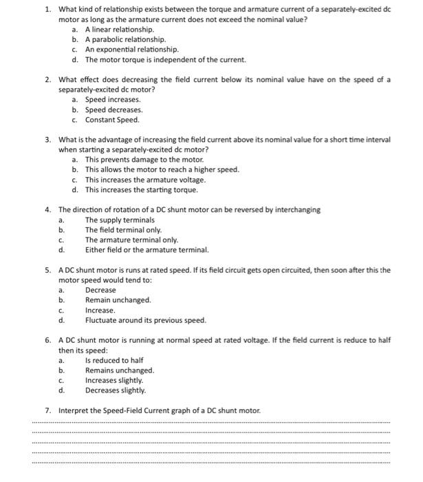 1. What kind of relationship exists between the | Chegg.com