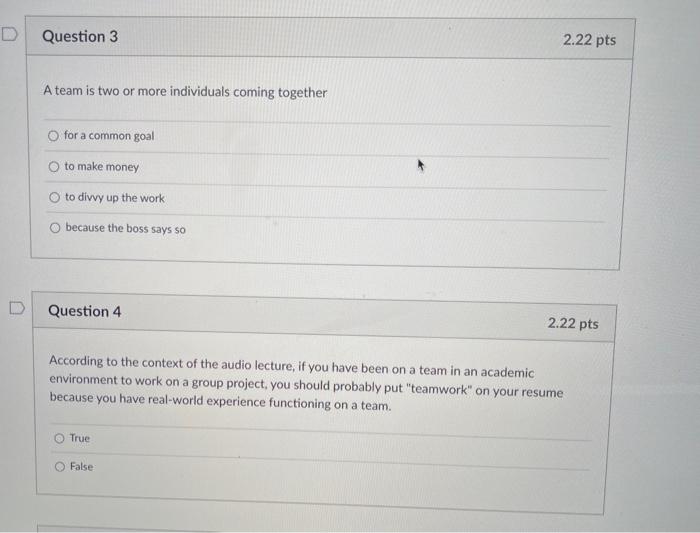 Solved One objective of teamwork is learning how to | Chegg.com