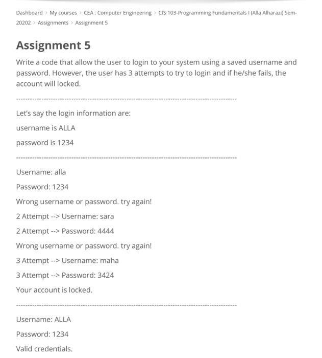 Solved Dashboard My courses CEA: Computer Engineering CIS | Chegg.com
