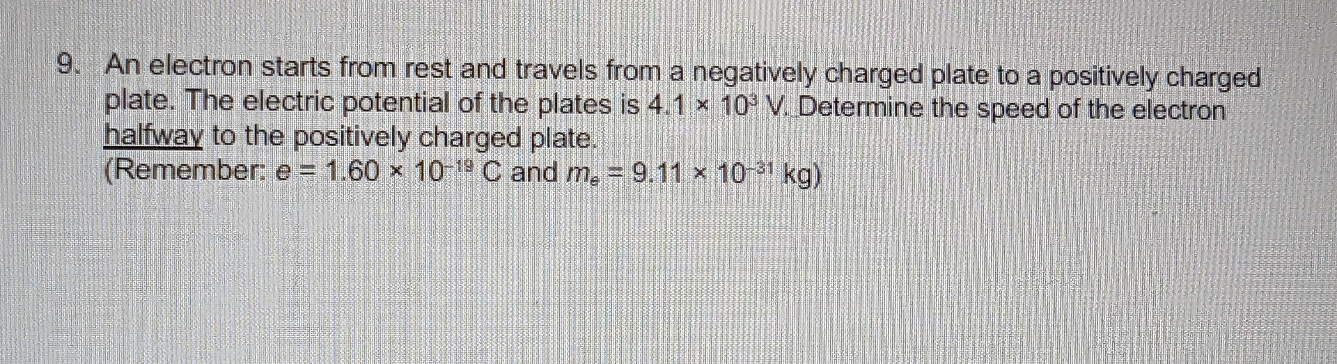 Solved An electron starts from rest and travels from a | Chegg.com
