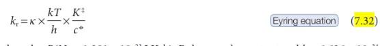 Solved 7. For the Eyring equation (7.32), show how to get | Chegg.com