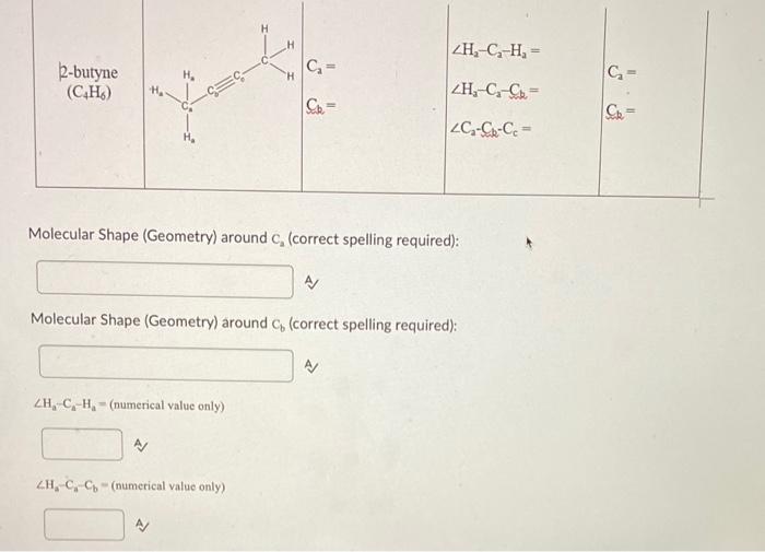 Solved Molecular Shape (Geometry) around Ca (correct | Chegg.com