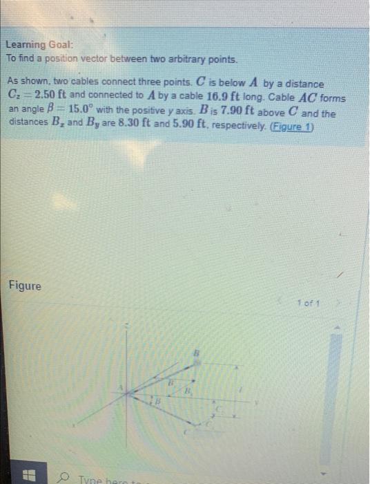 Solved Learning Goal: To find a position vector between two | Chegg.com