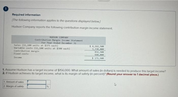 Solved ! Required information [The following information | Chegg.com