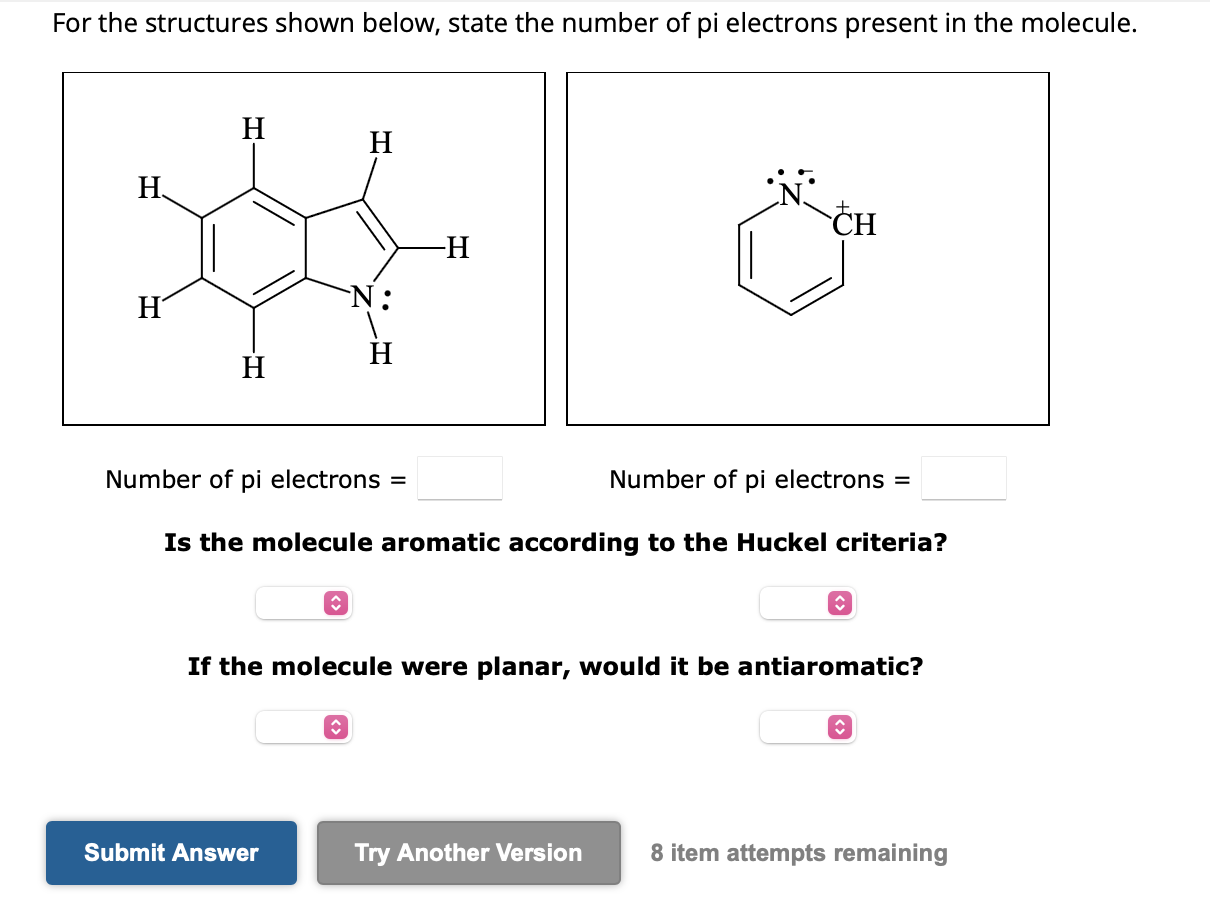 Solved For the structures shown below, state the number of | Chegg.com