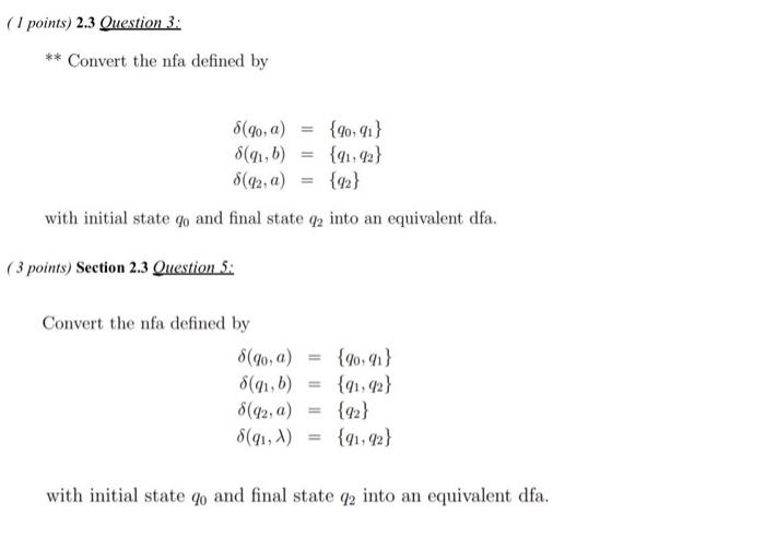 Solved ** Convert the nfa defined by | Chegg.com
