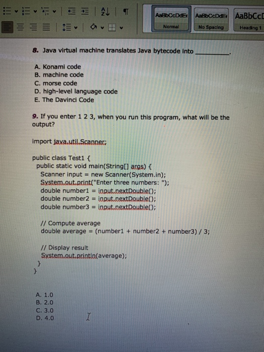 Solved E'E ALL AaBbCcDdE AaBbccDE AaBbCcE V Normal No | Chegg.com